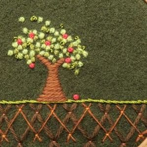 Frit Broderi - frie sting som kædesting og kontursting