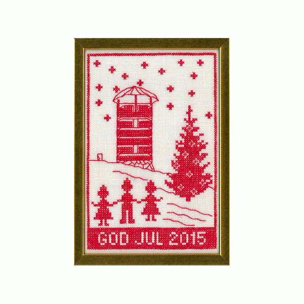 God Jul 2015 - juleophæng med broderi - INGRIDMARIE